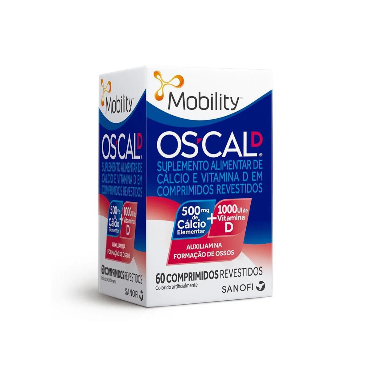 Os-Cal D Cálcio 500mg + Vitamina D 1000UI 60 Comprimidos - Os-Cal D ...