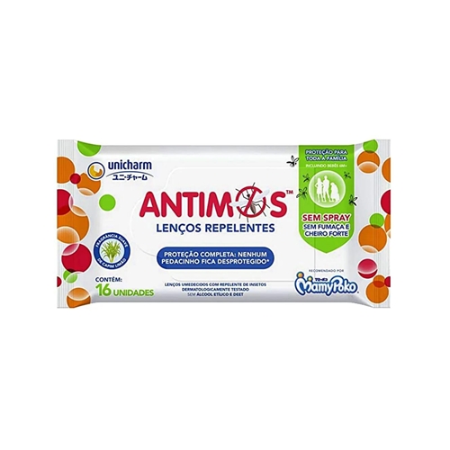 Antimos Lenços Repelentes Com 16 Unidades - Antimos Lenços Repelentes ...