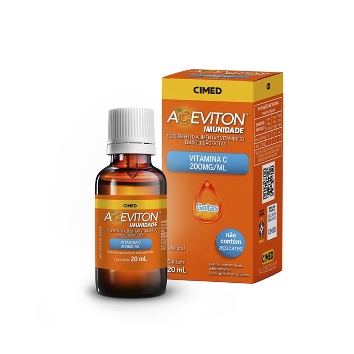 Aceviton 200mg/ml Sabor Caramelo Gotas 20ml - Aceviton 200mg/ml Sabor ...