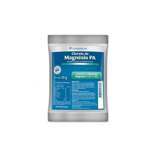 Cloreto de Magnésio P.A. Suplan Sachê 33g 1 Unidade - Cloreto de Magnésio P.A. Suplan Sachê 33g ...