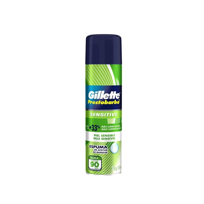 Espuma De Barbear Gillette Prestobarba Sensitive 150g - Espuma De ...