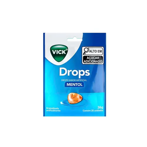 Pastilhas Vick Mentol 5 Unidades - Pastilha Vick Drops Mentol Com 20 ...