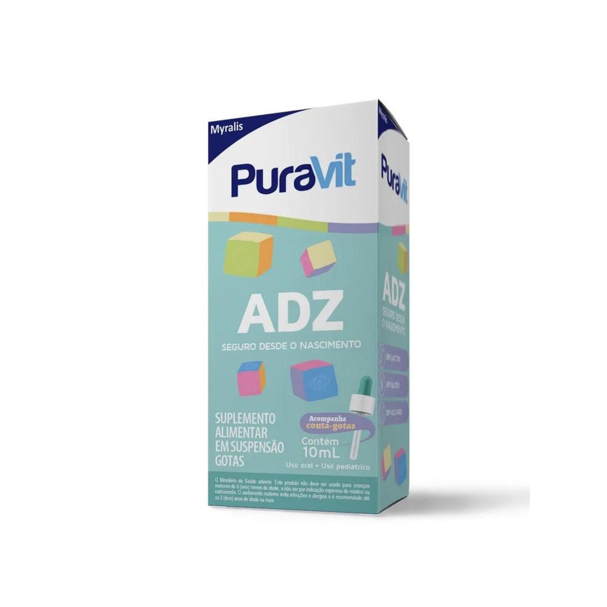 Suplemento Alimentar PuraVit ADZ Gotas 10ml - Suplemento Alimentar ...